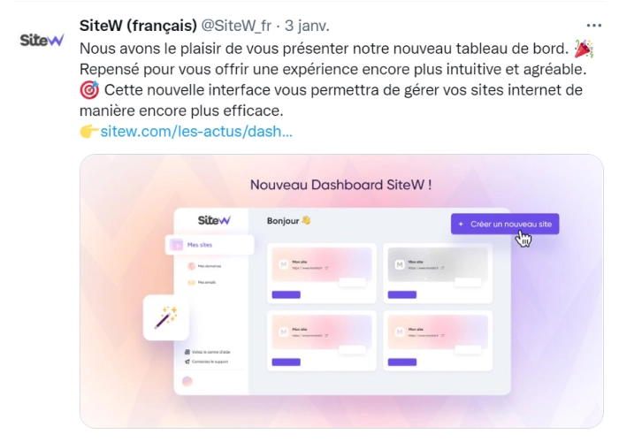 Solution de création de sites engagée - SiteW